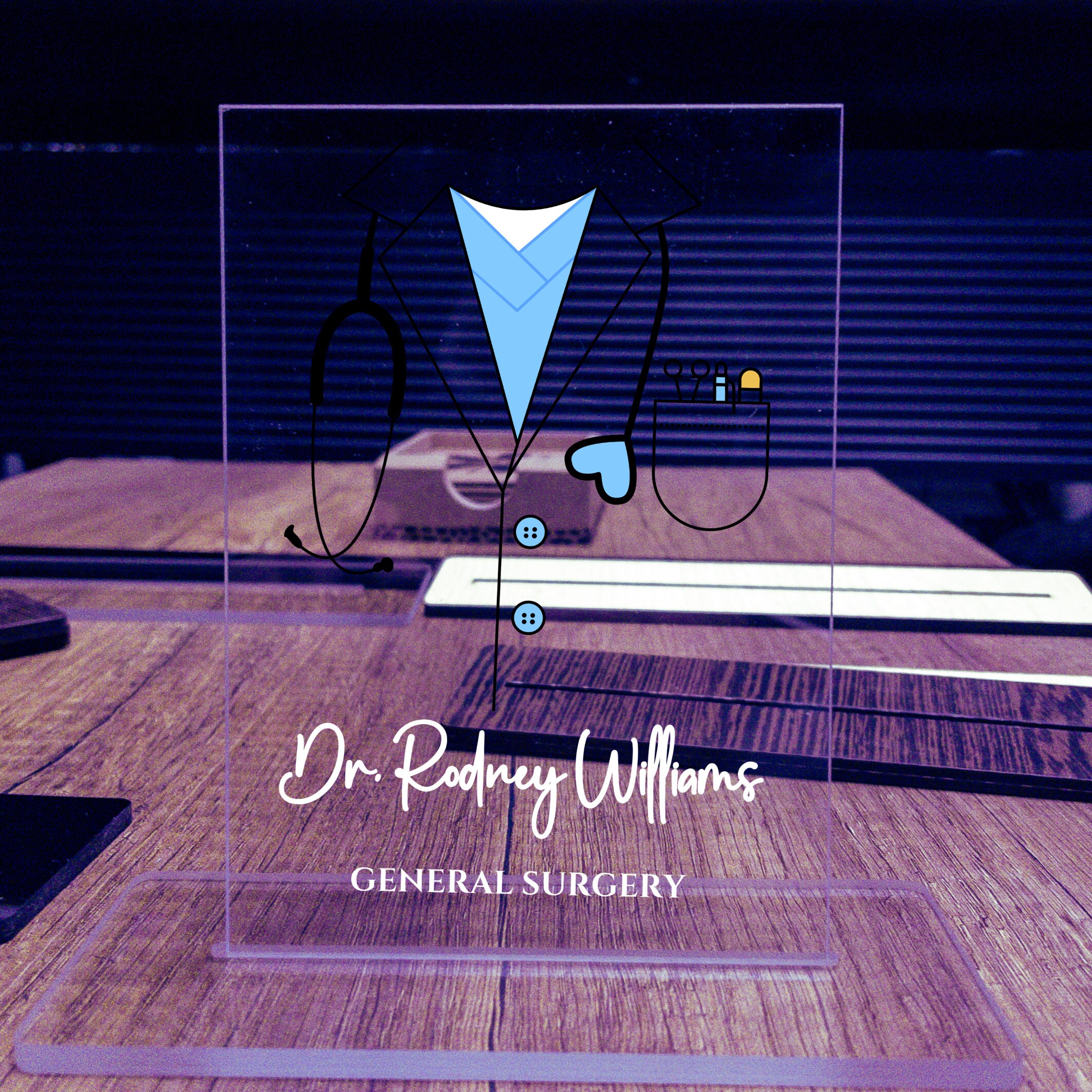 Personalized Acrylic Doctor Sign With Custom Name & Medical Specialty ...