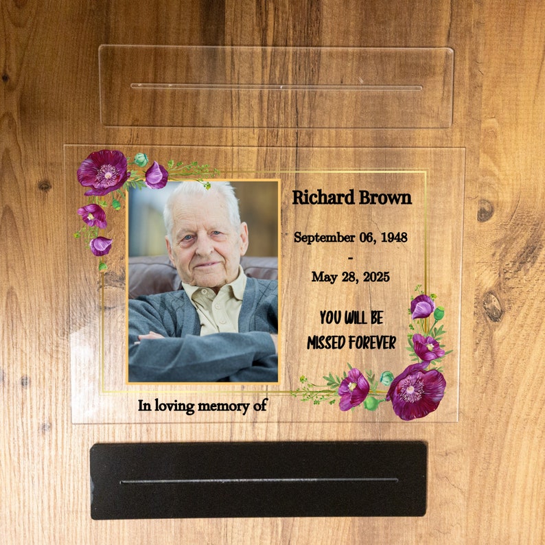Personalized Uv-printed Acrylic Memorial Plaque Custom Photo Tribute ...