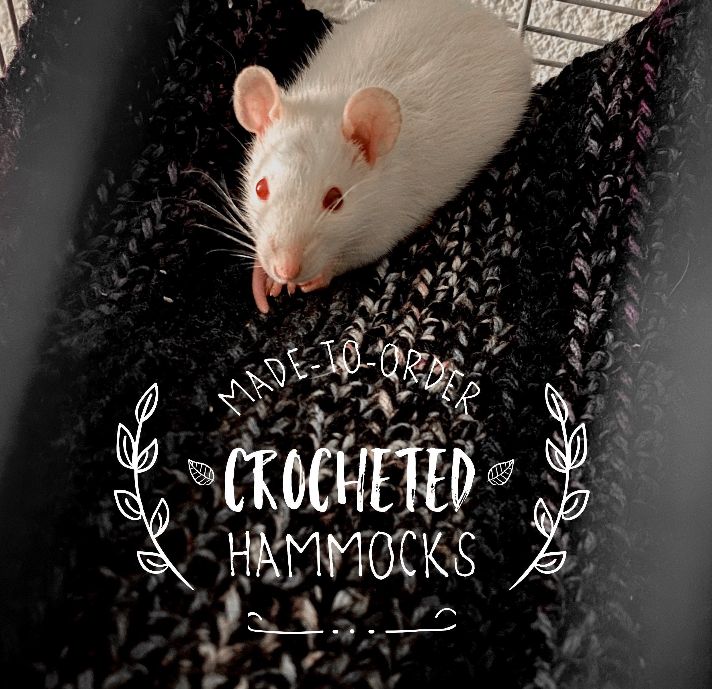 Crocheted Hammock for Rats Mice Hamsters Ferrets Small - Etsy