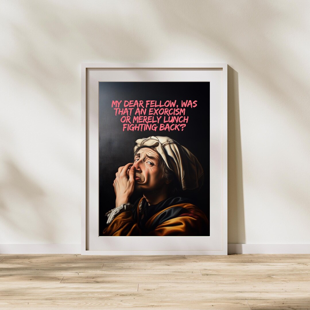 Funny Bathroom Wall Art - Renaissance Stank Face Prints | Sarcastic ...