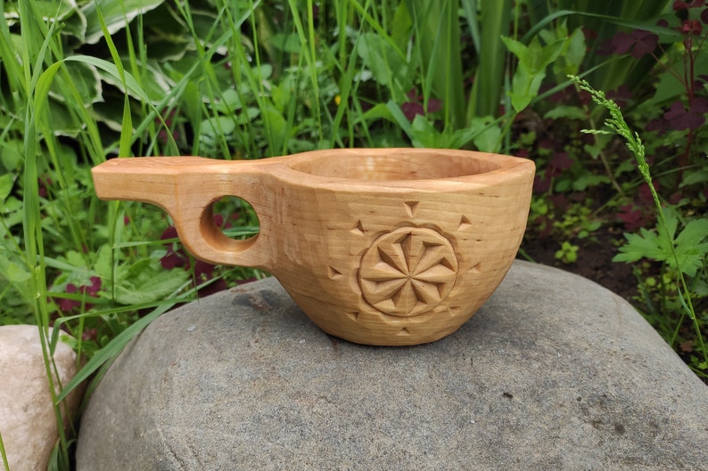 Kuksa with carved ornaments. Ethno design. Mug Cup made of | Etsy
