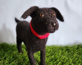 Needle Felted Black Labrador - Etsy