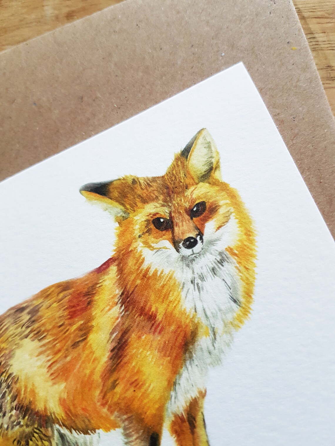 Fluffy Fox Greetings Card Animal Lovers Classic | Etsy