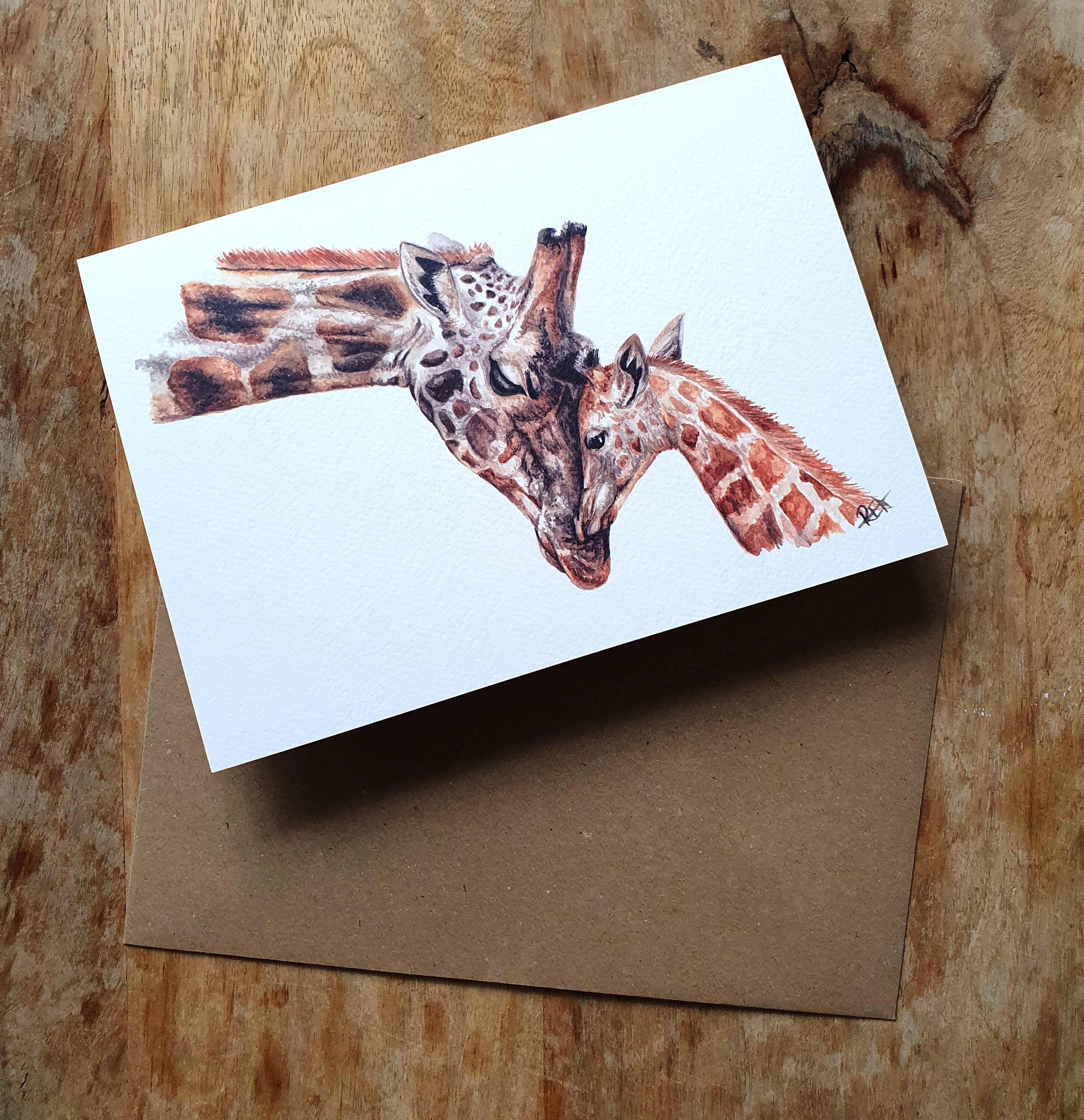 Giraffes Making A Heart Drawings