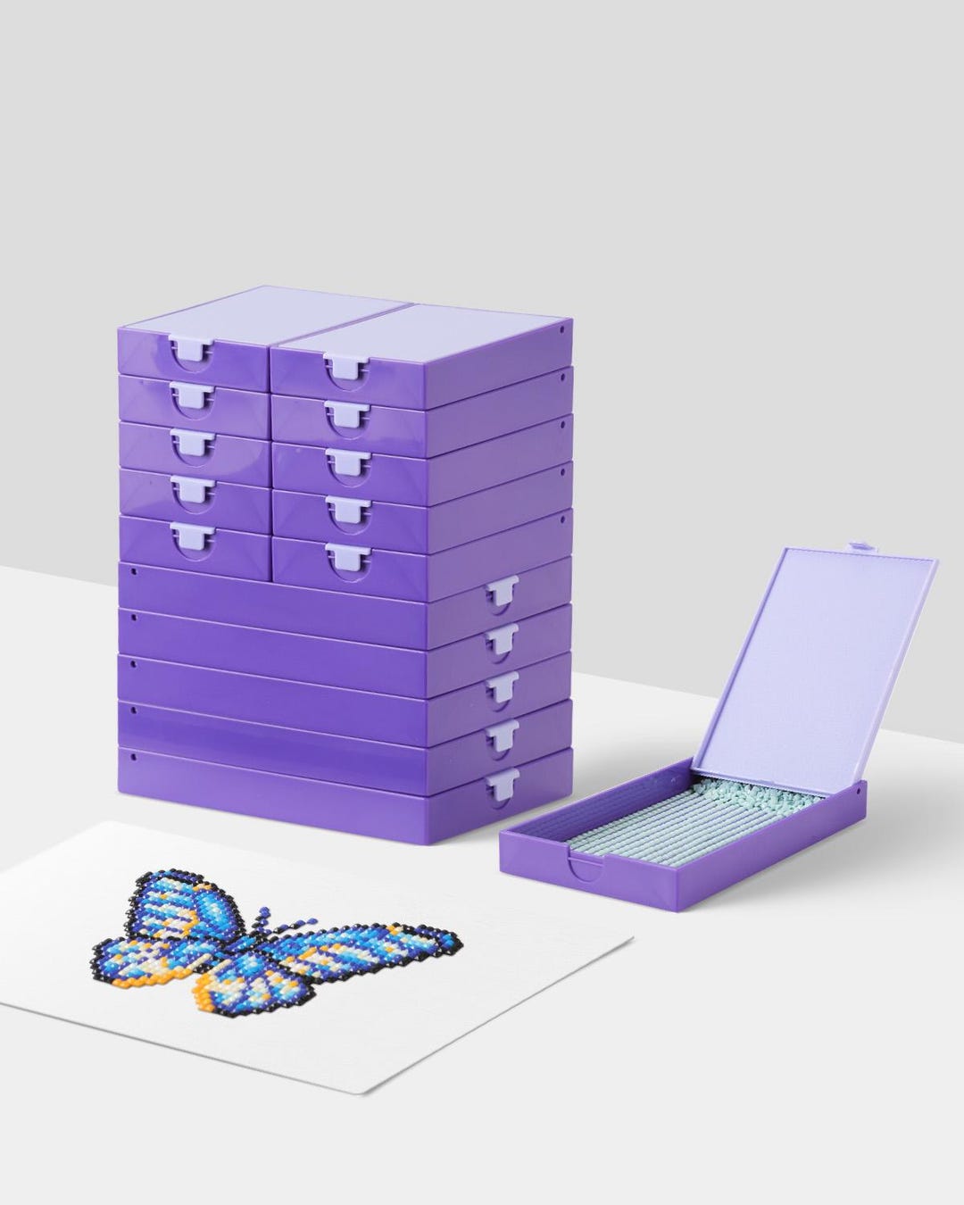 Stackable Diamond Art Trays With Lids, Diamond Painting Storage Tools, Craft and Bead Storage ...