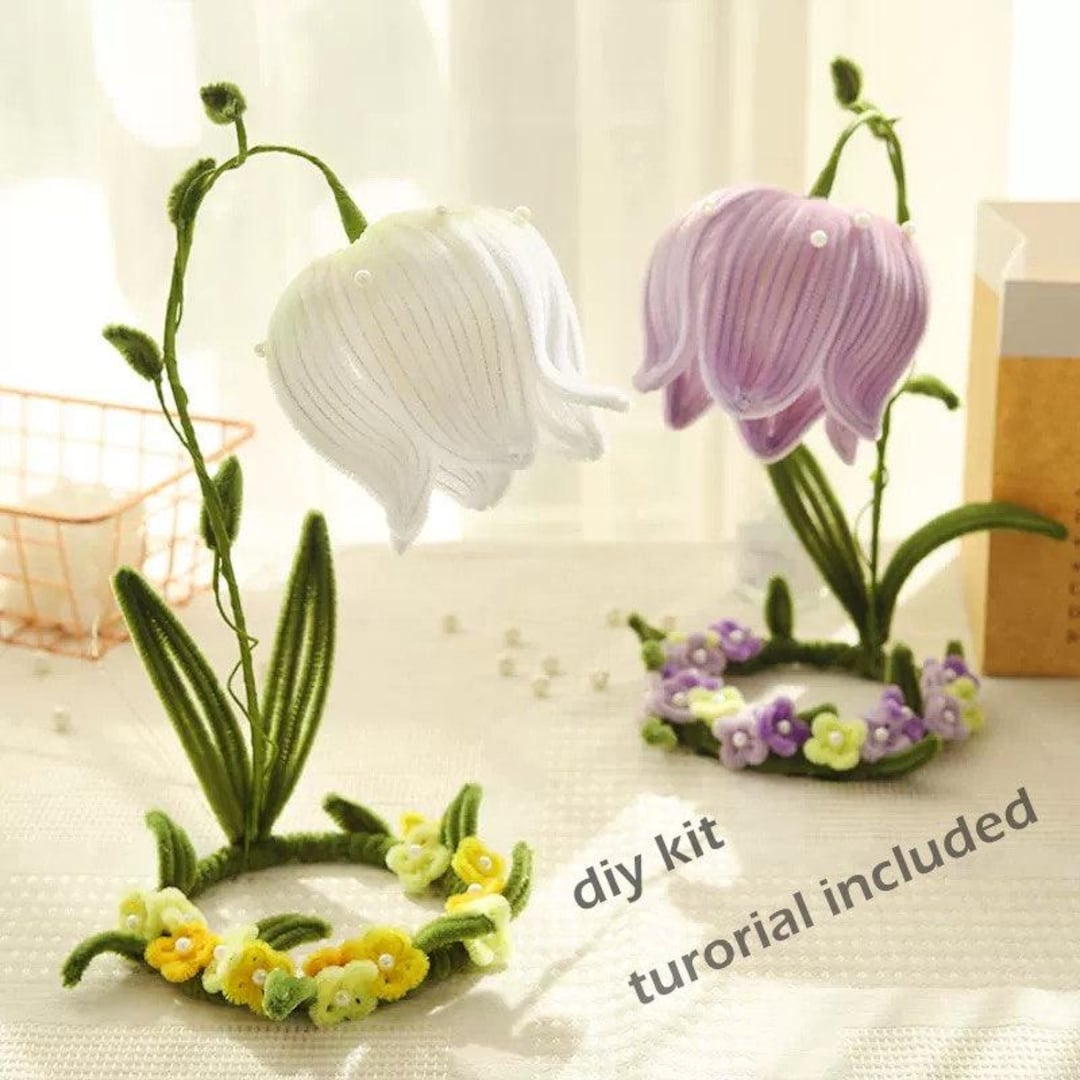 Pipe Cleaner Flower Lamp DIY Craft Kit, Creative Gift - Etsy