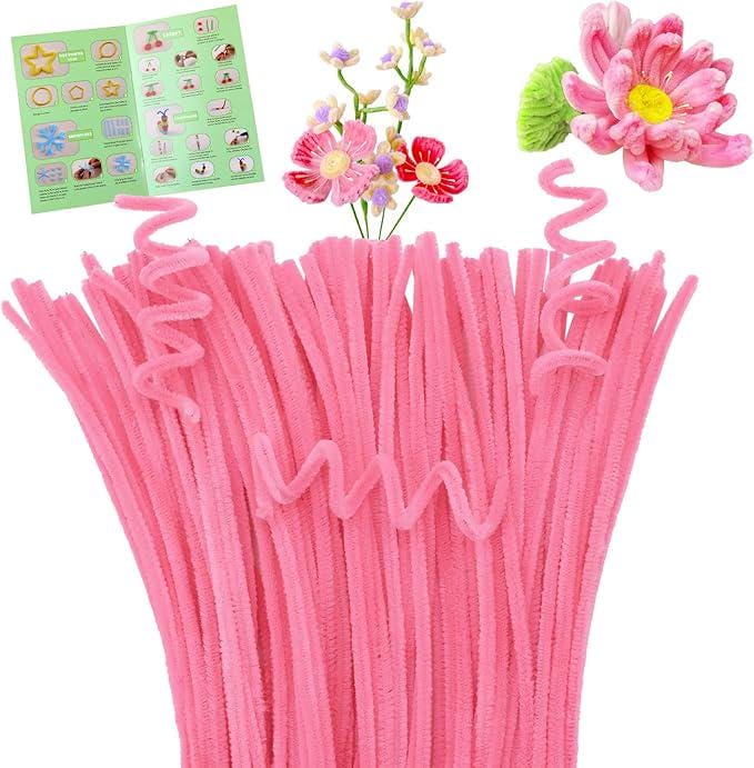 100 Wine Red Fuzzy Pipe Cleaners, DIY Craft Stems - Etsy