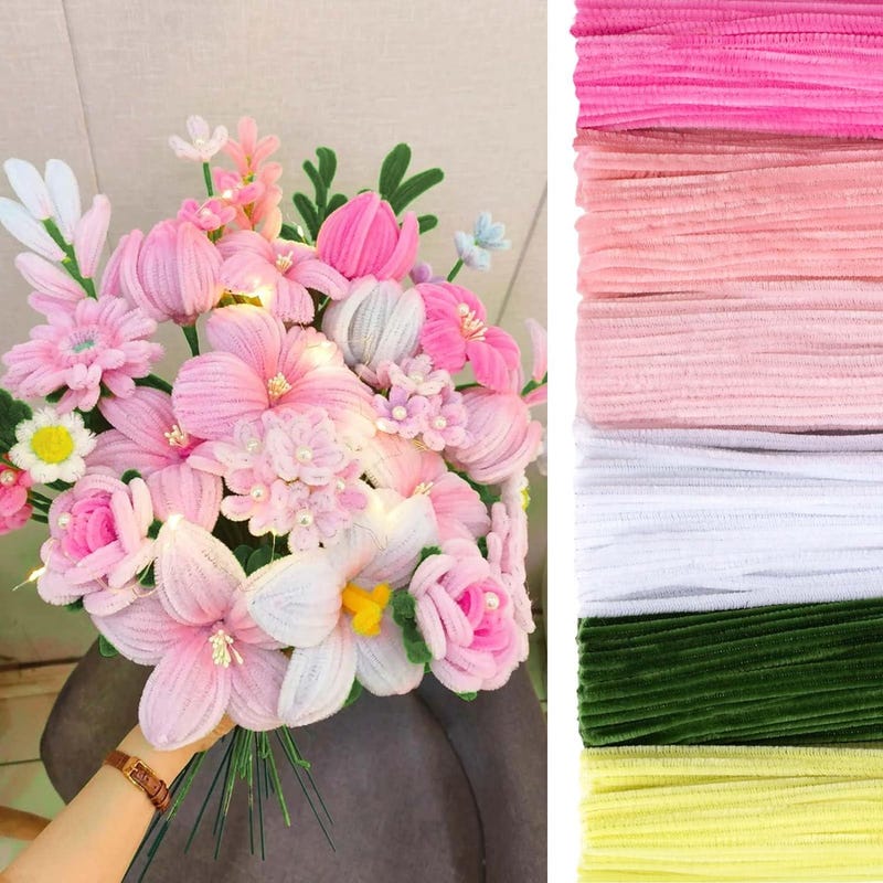Fuzzy Wire Bouquet - Etsy