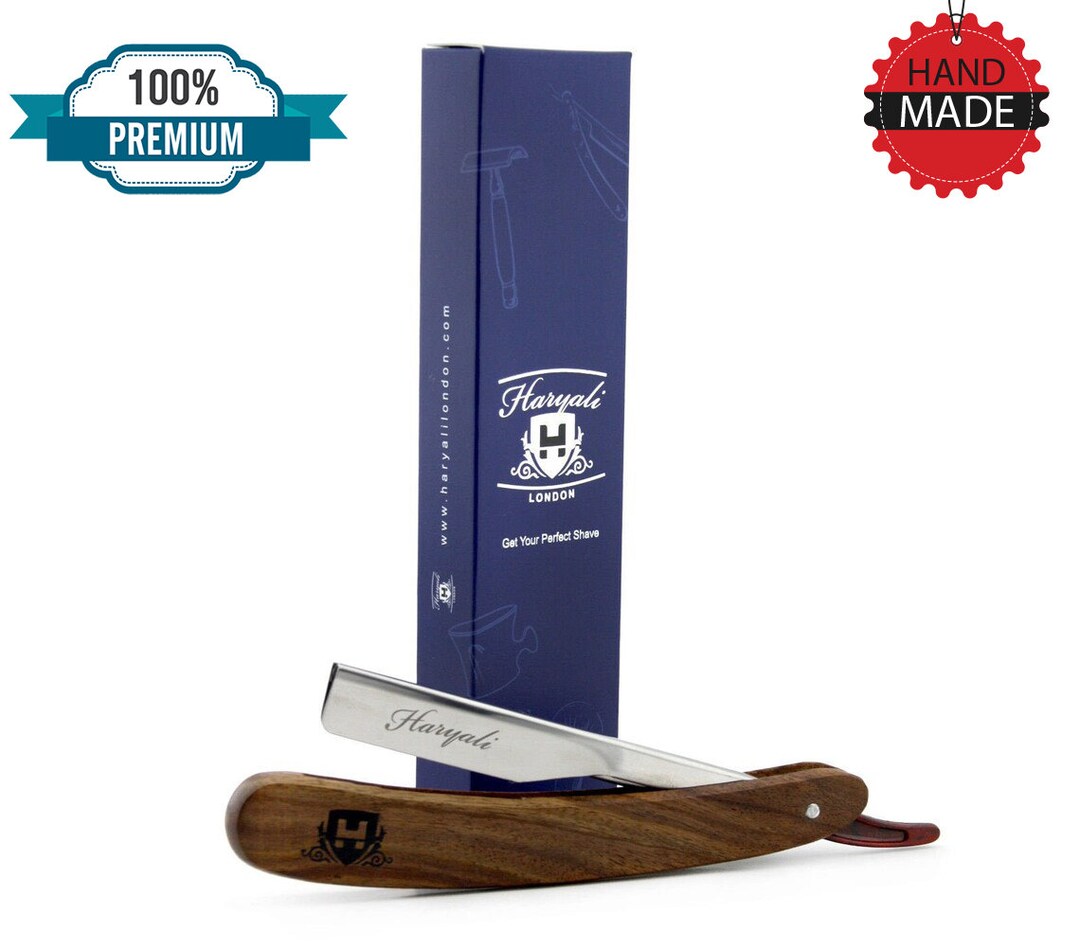Straight Razor Wooden Handle Folding Cut Throat Razor Reusable - Etsy