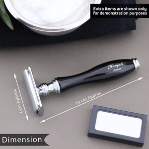Round 5pc Shaving Kit for Men Badger Shaving Brush Shaving Stand Safety ...