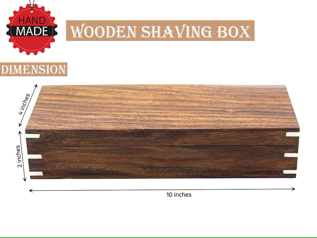 Traveling Wood Shaving Box, Antique Style Wooden Classic Shaving Kit ...