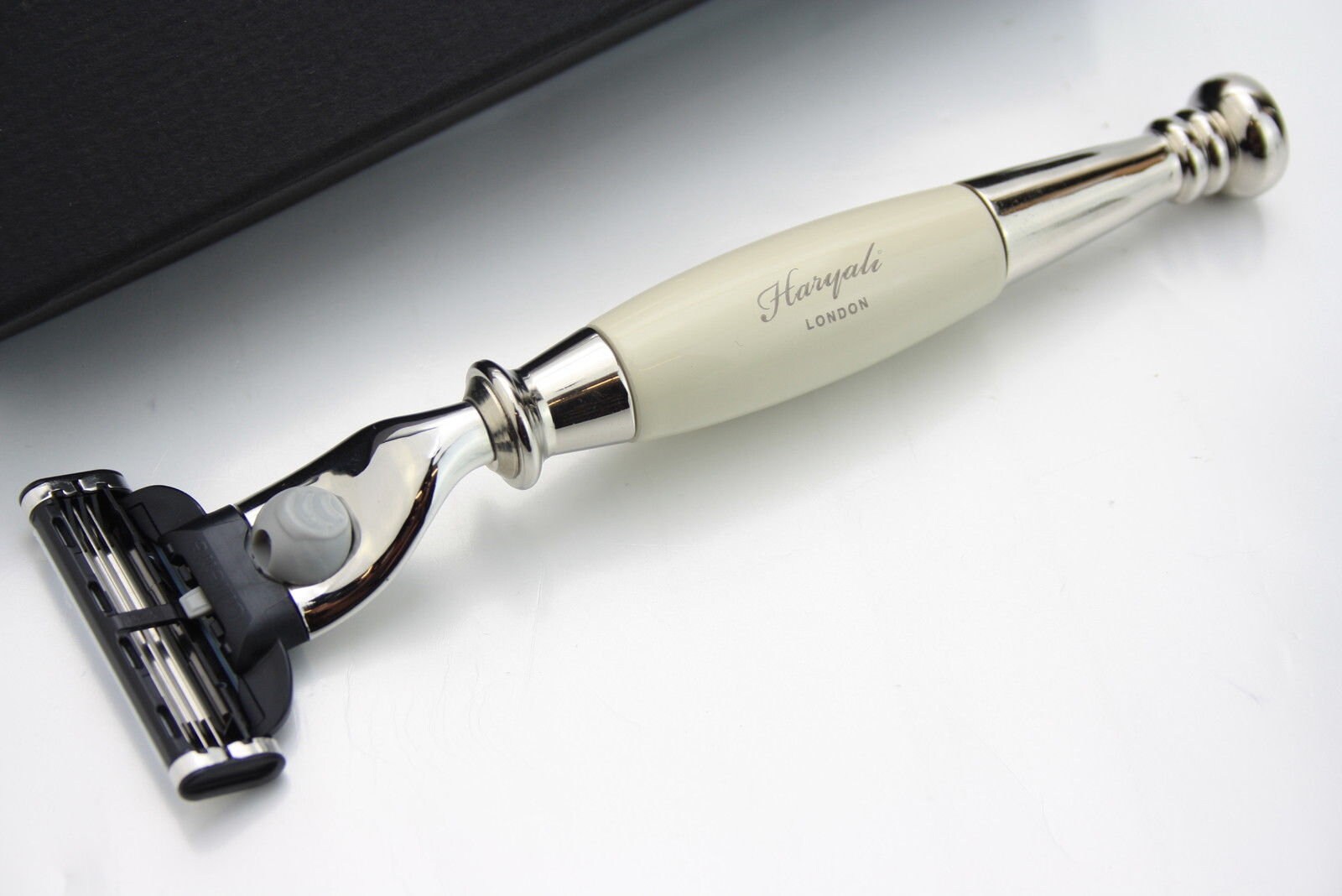 Simulated Ivory Handle three blade men's shaving razor new | Etsy