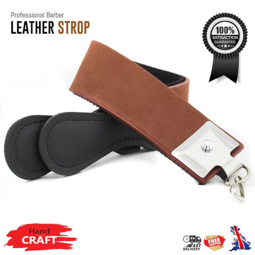 Handmade Genuine Leather Strop Sharpening Strop With Handles Double ...