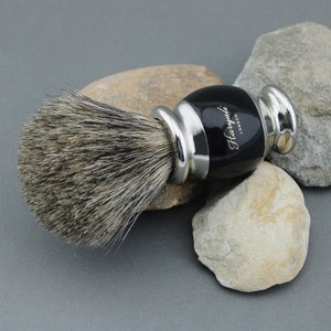 Round 5pc Shaving Kit for Men Badger Shaving Brush Shaving Stand Safety ...
