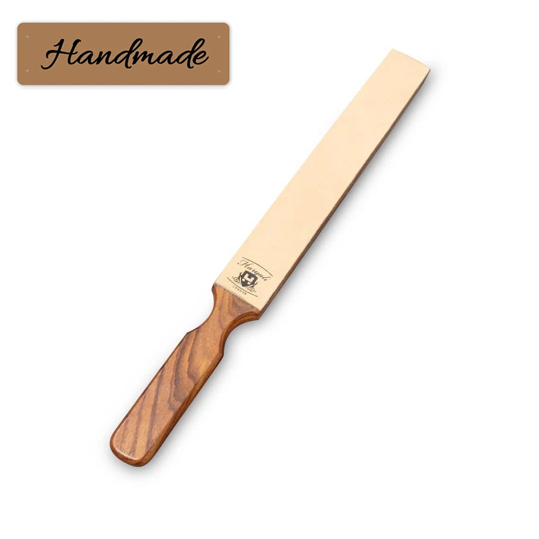 Genuine Leather Strop Wooden Handle Paddle Strop 2 Sided Strop for ...