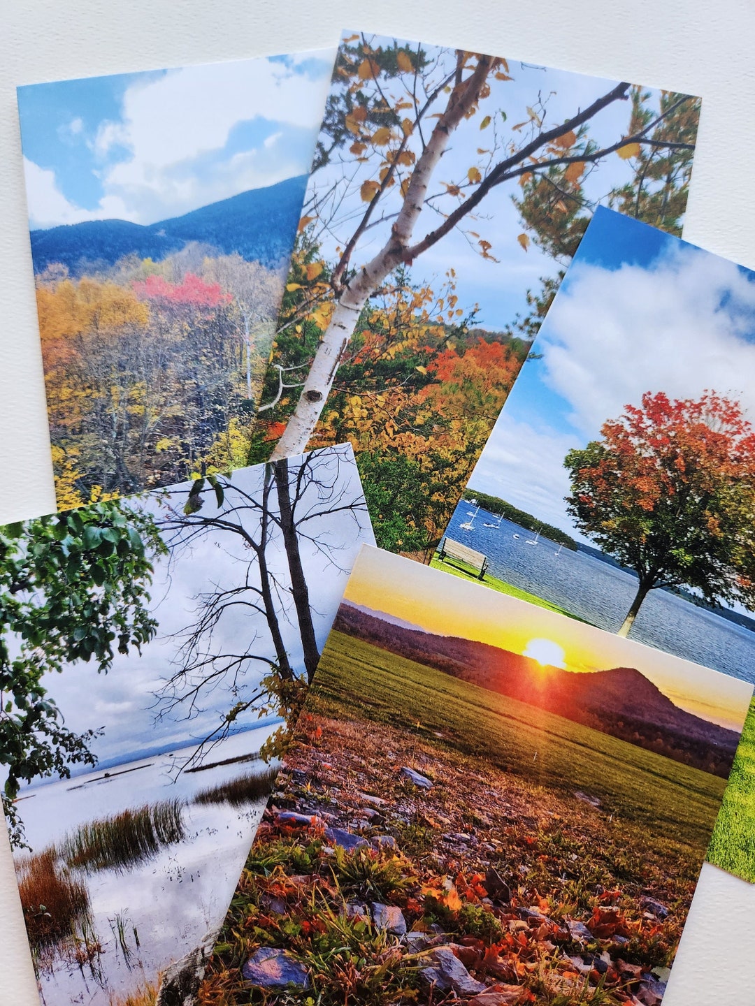 5 Blank Notecards - 5x7 Folded Cards - Vermont Fall Season Out and ...