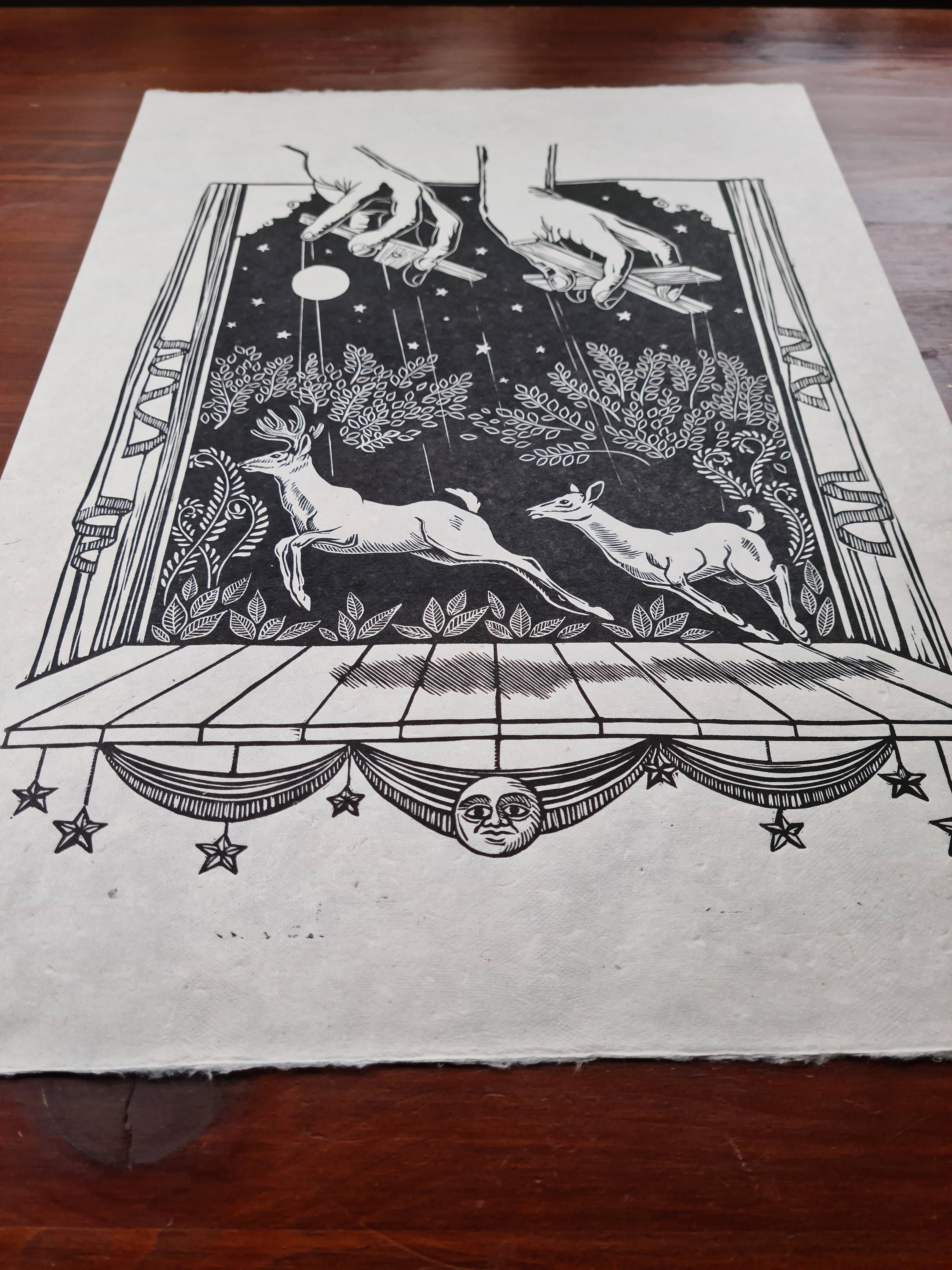 Gameplay Original Handmade Linocut Print - Etsy