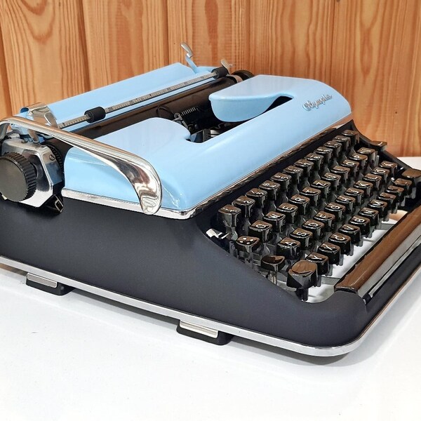 Blue Typewriter - Etsy