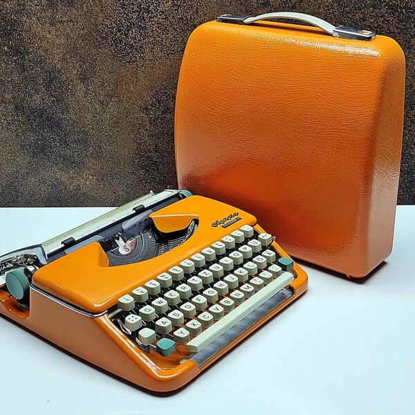 Orange Typewriter - Etsy