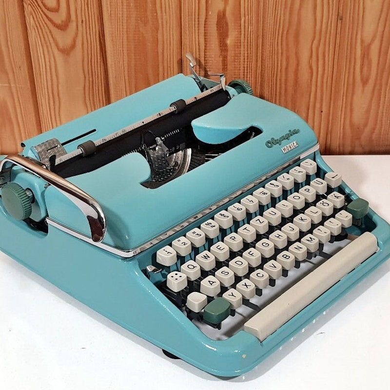 Blue Typewriter - Etsy