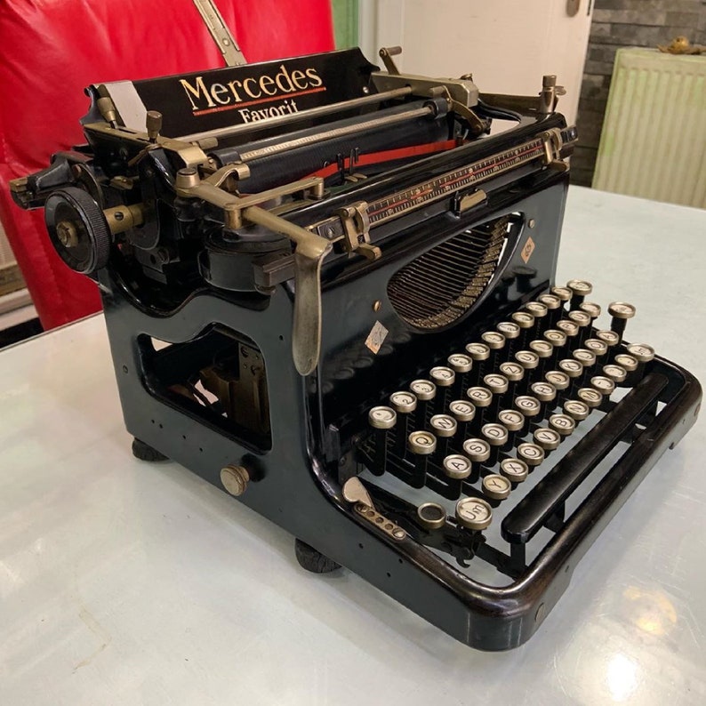 Restored Mercedes Typewriter: German-made Vintage Office Decor,working ...