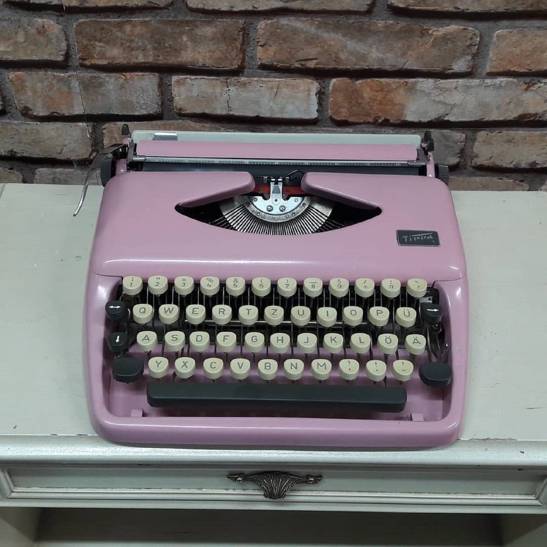 Adler Tippa Typewriter Fully Functional 1960 Model in Pink Vintage ...