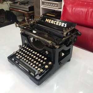 MERCEDES MODEL 4 Typewriter,elegant Black Design,glass Keys,vintage ...