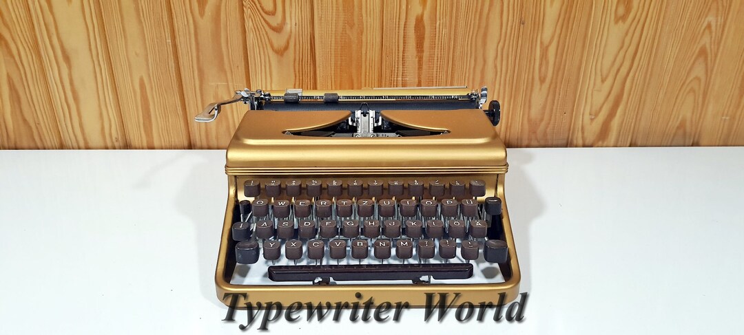 Triumph Gold Typewriter - Antique Typewriter in Stunning Gold Finish ...