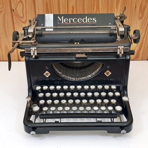 1925 Mercedes Typewriter: Fully Operational Vintage Glass Key ...