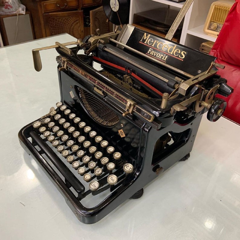 Restored Mercedes Typewriter: German-made Vintage Office Decor,working ...
