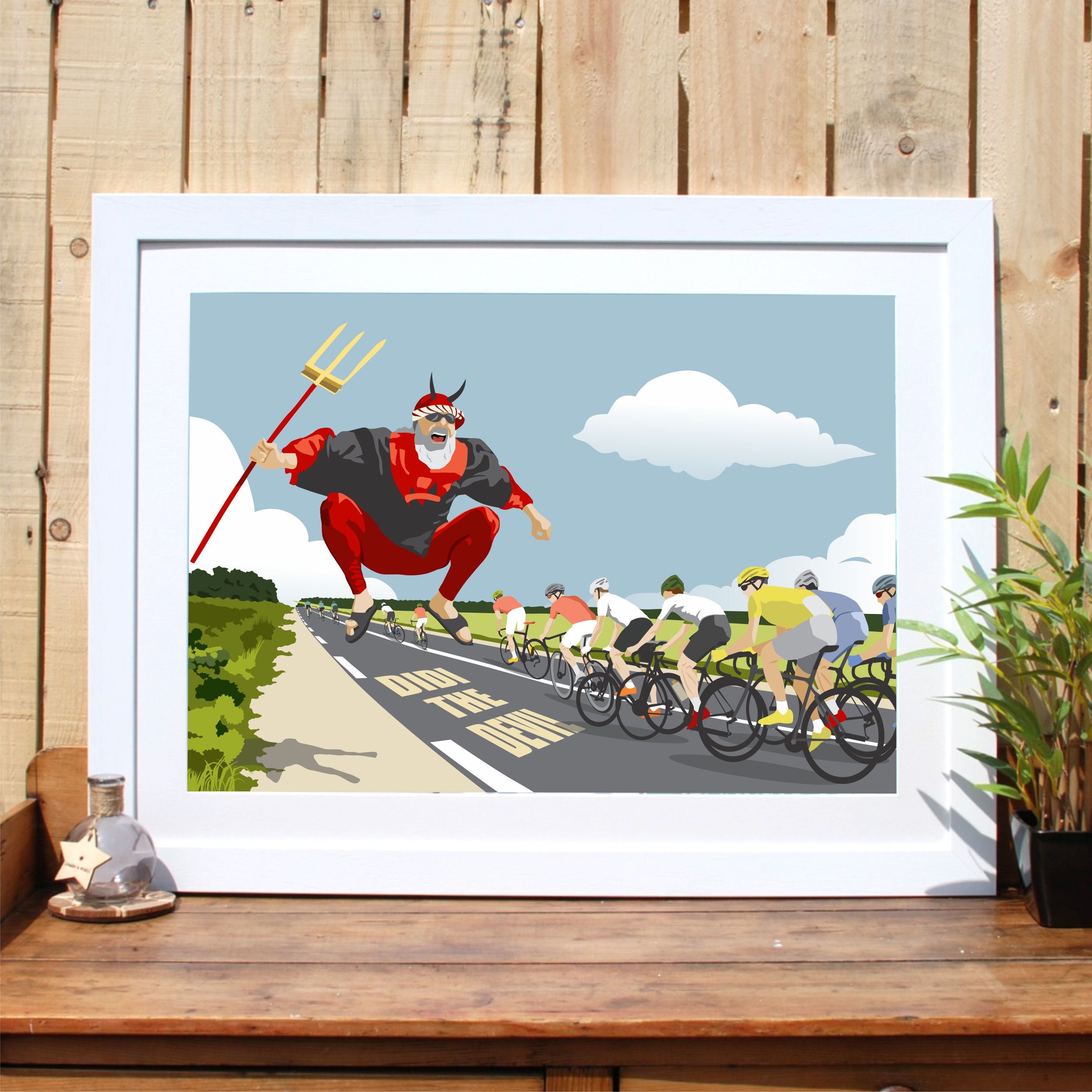 Didi the Devil, Tour De France, French Alps, Retro Print, Memento , Le ...