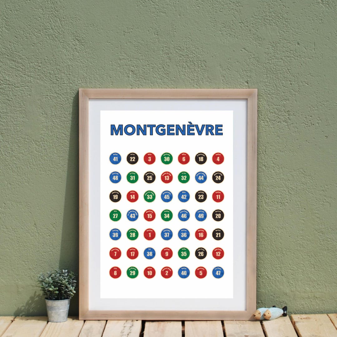 Mongenevre Ski Print Ski Poster Vialattea Ski Area Milkyway French Alps ...