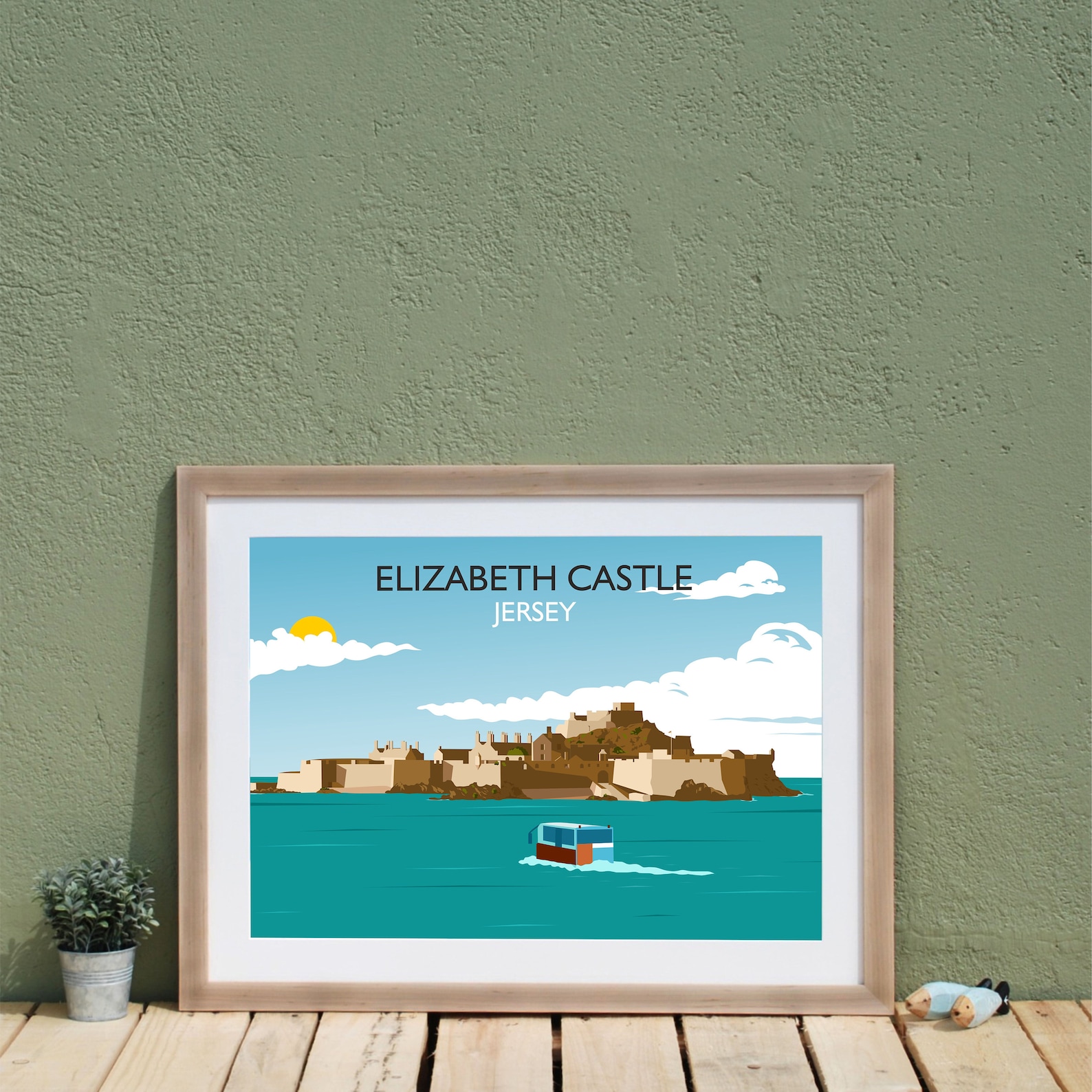 Elizabeth Castle Jersey Print, Channel Islands Artwork - Etsy
