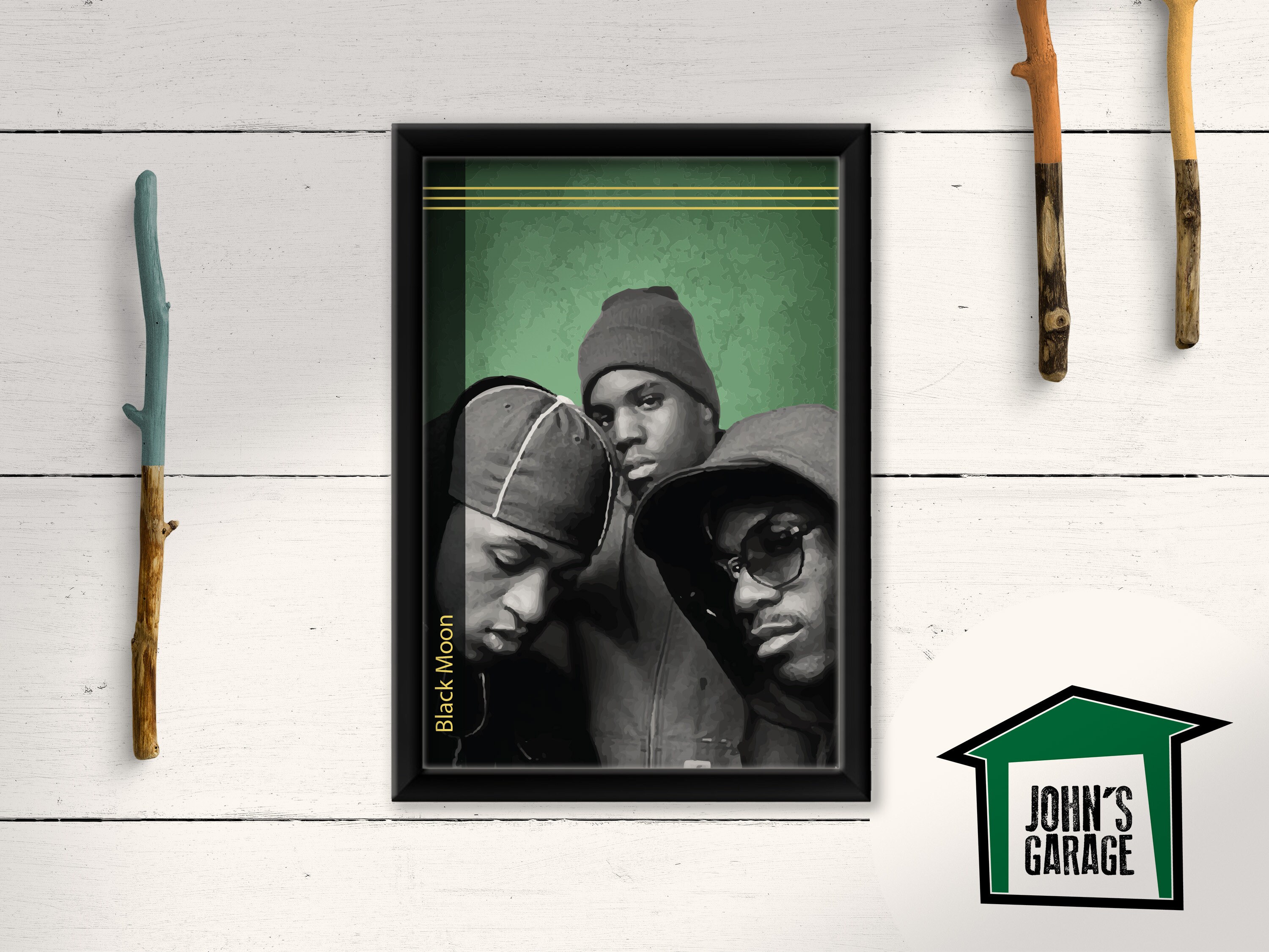 Black Moon Hip Hop Music Art Poster Print - Etsy