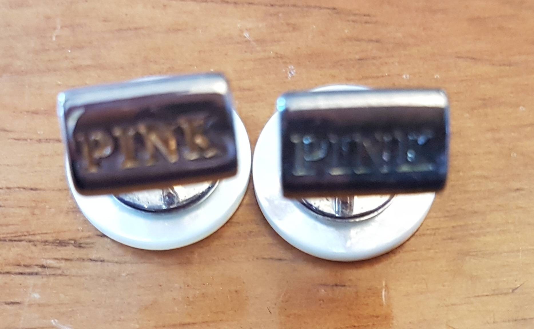 Thomas Pink Cufflinks. Perfect. 925 Silver.pearly White - Etsy