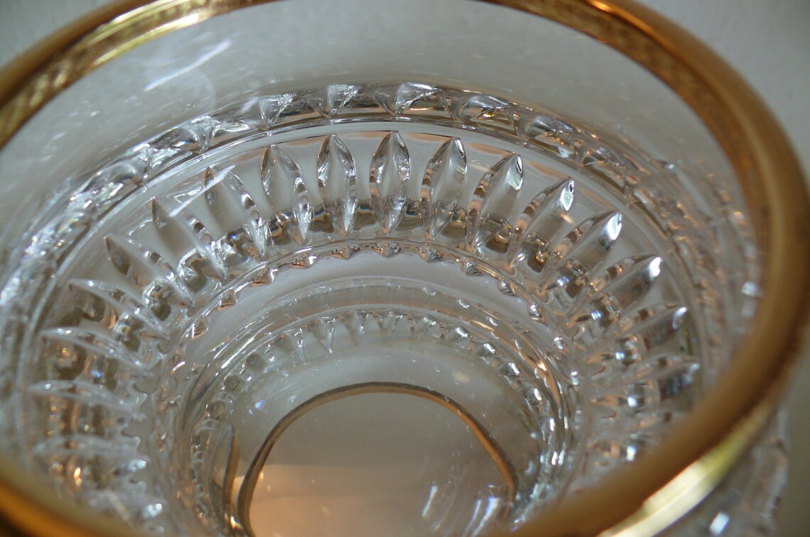 GOLD RIM Crystal Bowls . Fine Dining Tableware .wine & Liquor - Etsy