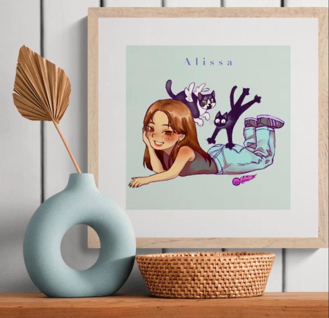 Custom Cartoon Illustration Portrait With Pet, Hobby, Car Gift Idea - Etsy