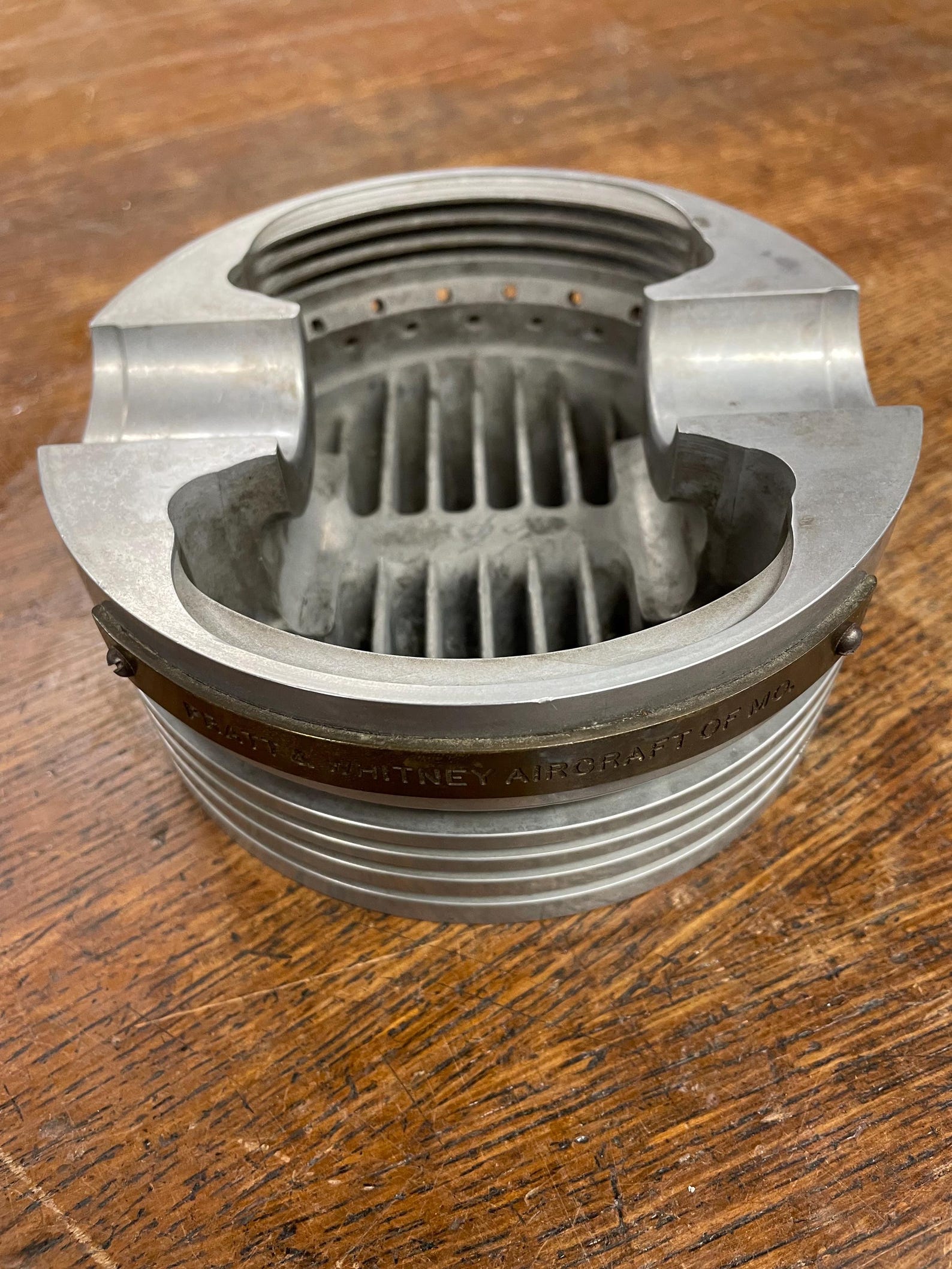 Vintage 1940s WWII Trench Art Ashtray Pratt and Whitney Engine Piston ...