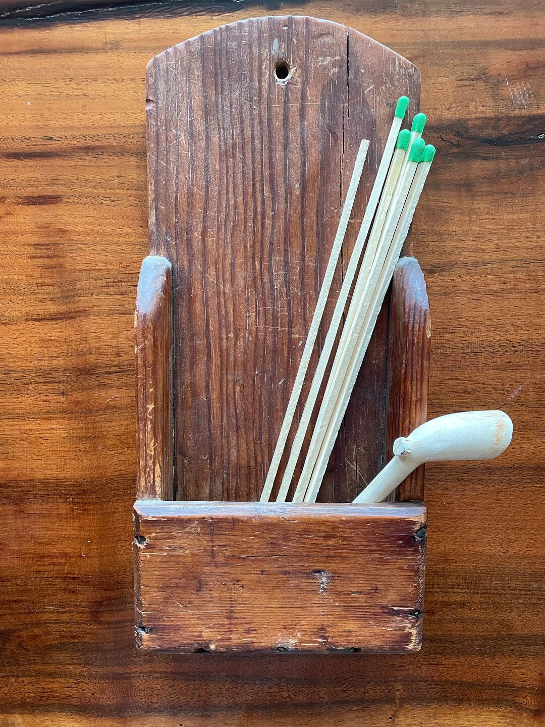 Antique 1800s Matchstick Pipe Holder, Folk Art, Primitive Fireplace ...