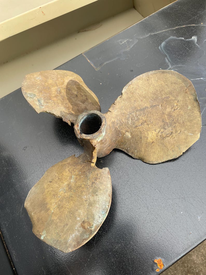 Antique 1950s Solid Brass Boat Propeller - Etsy