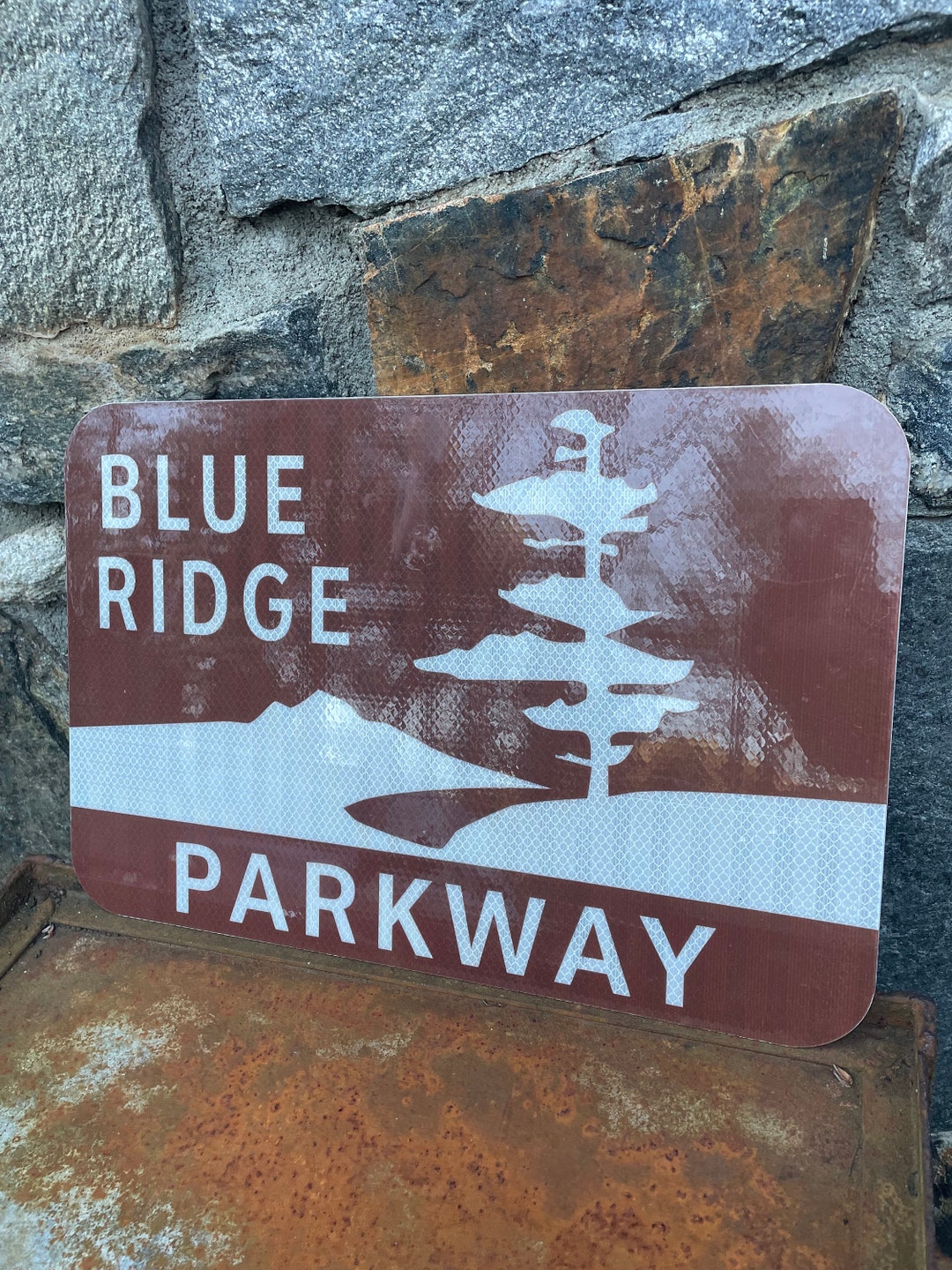 Blue Ridge Parkway Sign, Authentic Original Unused Metal Highway Sign ...