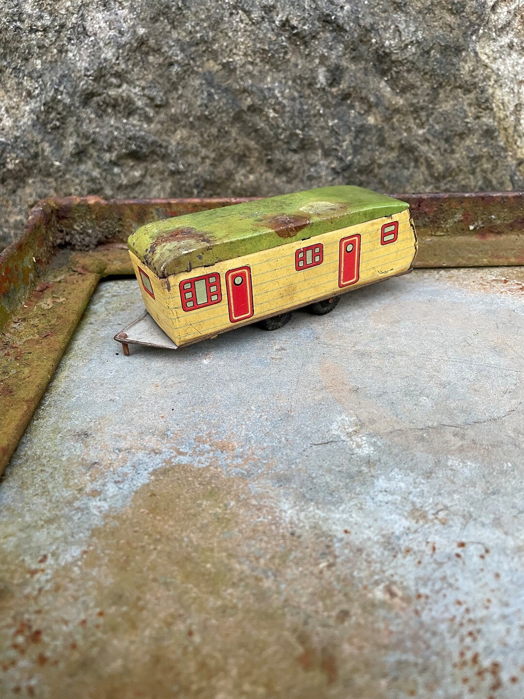 1940s Vintage Tin Litho Metal Toy Camper, Tow Trailer - Etsy