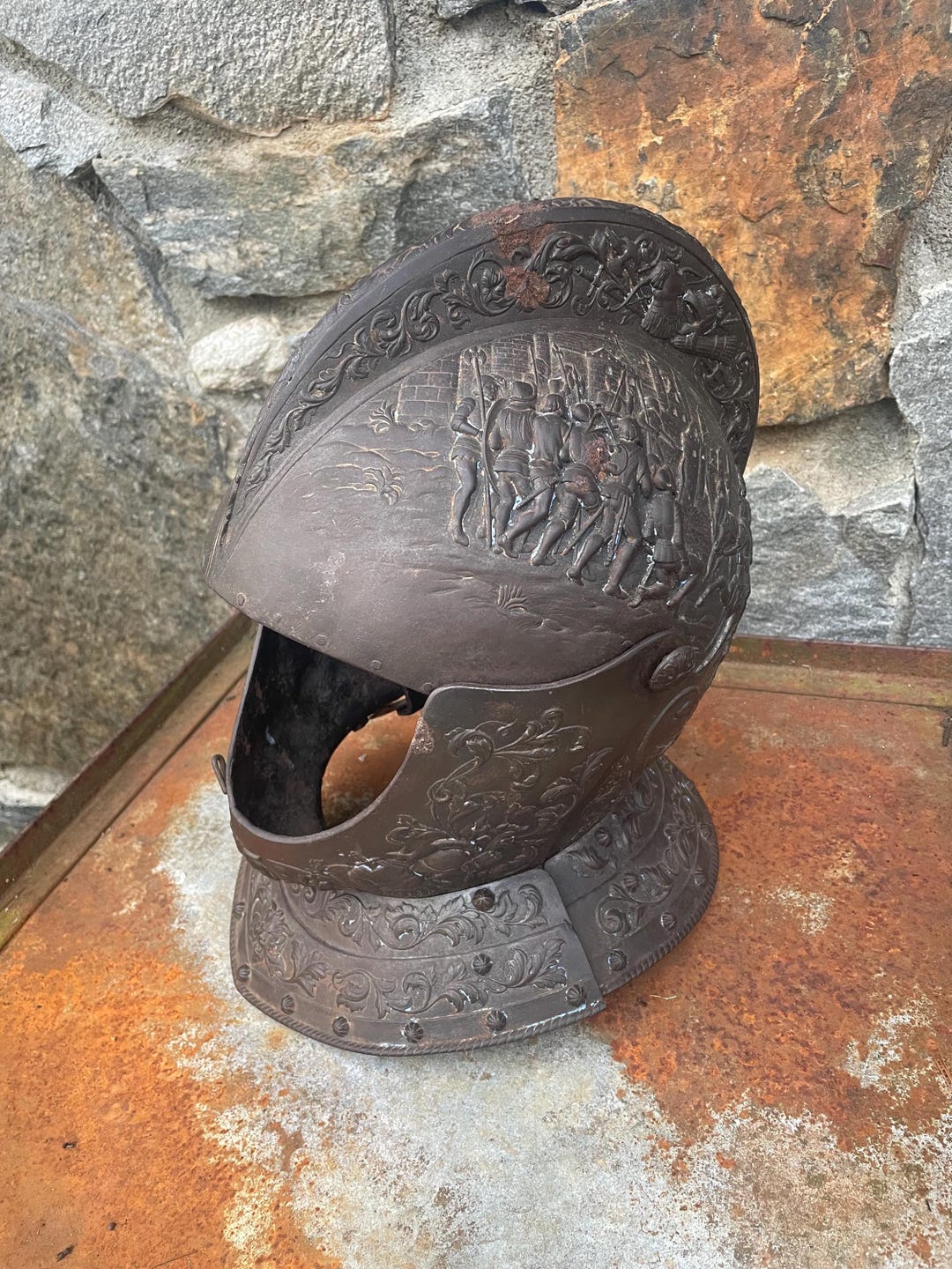 Victorian Reproduction of 16th Century Repousse Conquistadors Helmet - Etsy