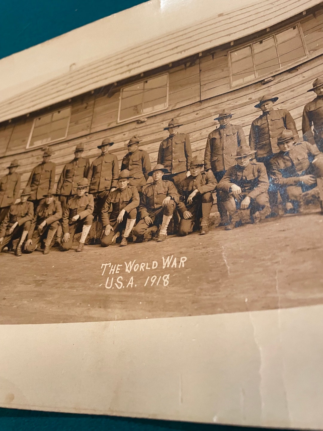 Original Vintage 1918 WWI US Army Yard Long Photo Identified, Camp ...