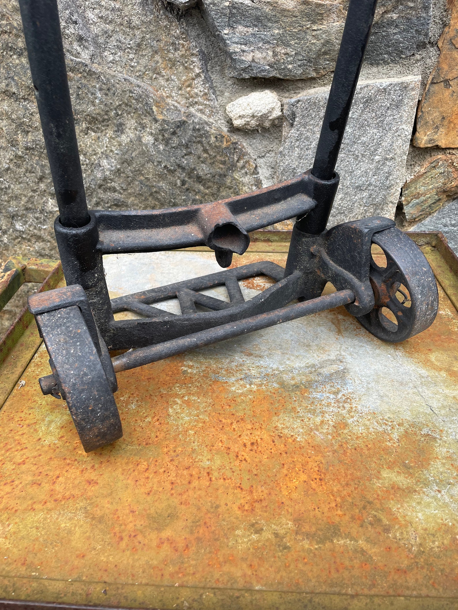 Original Wrigley Field Beer Keg Dolly, Cast Iron Hand Cart, Pat. 1900 ...