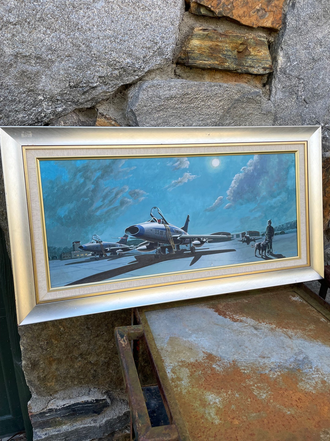 Original Combat Art, US Air Force Jet Plane Painting, Signed - Etsy