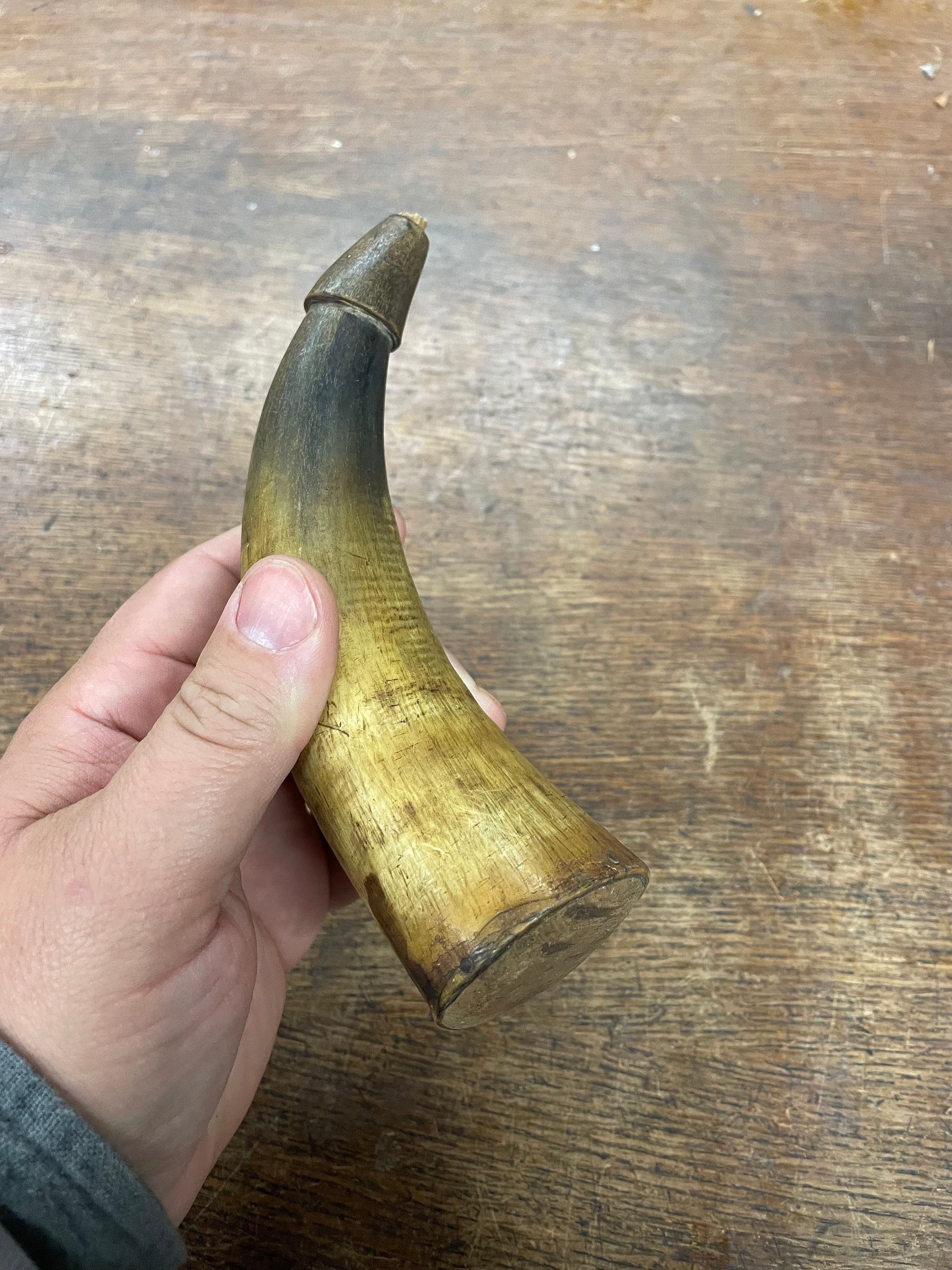 Antique Musket Black Powder Horn, Small Original Carved - Etsy