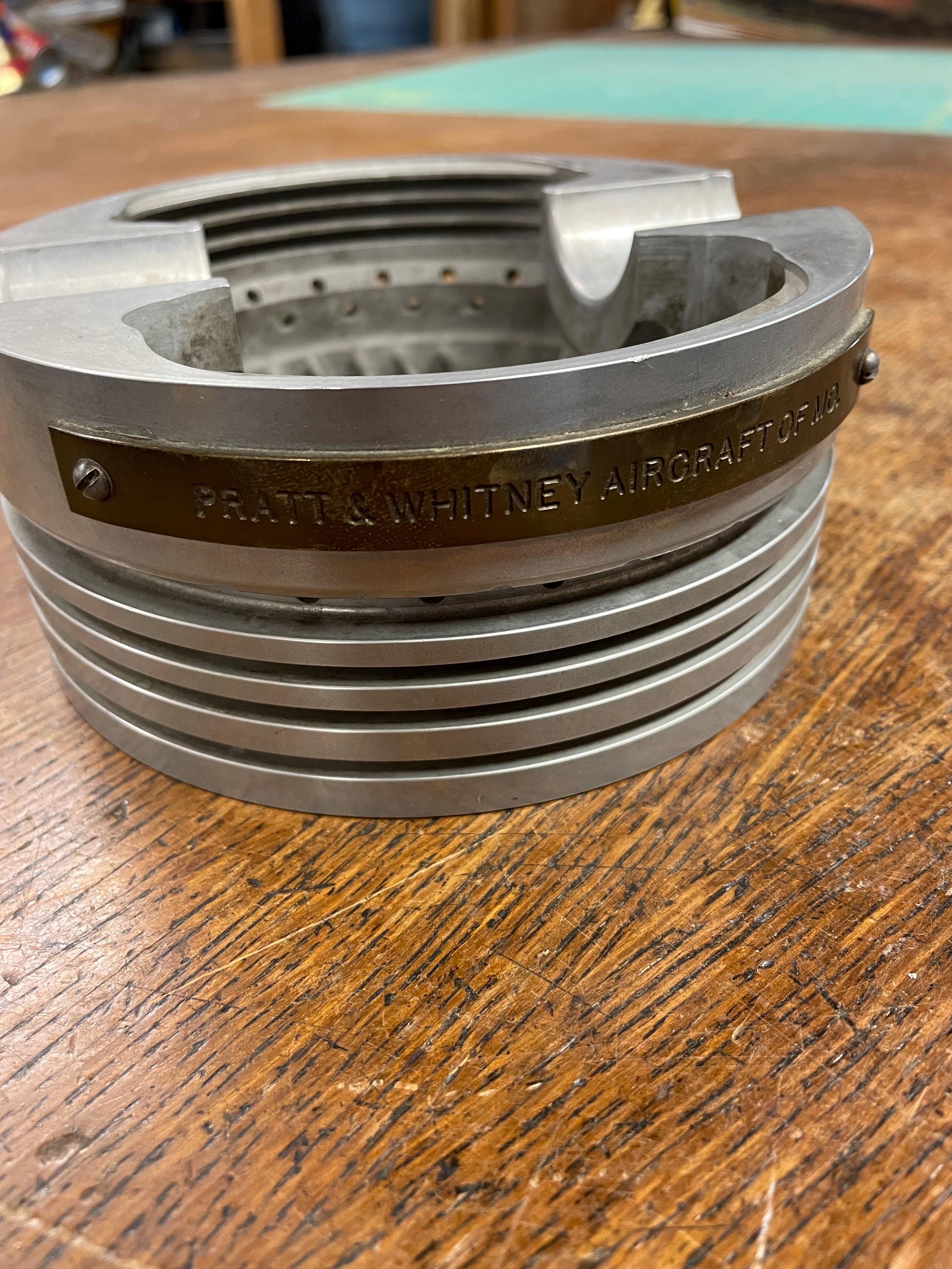 Vintage 1940s WWII Trench Art Ashtray Pratt and Whitney Engine Piston ...