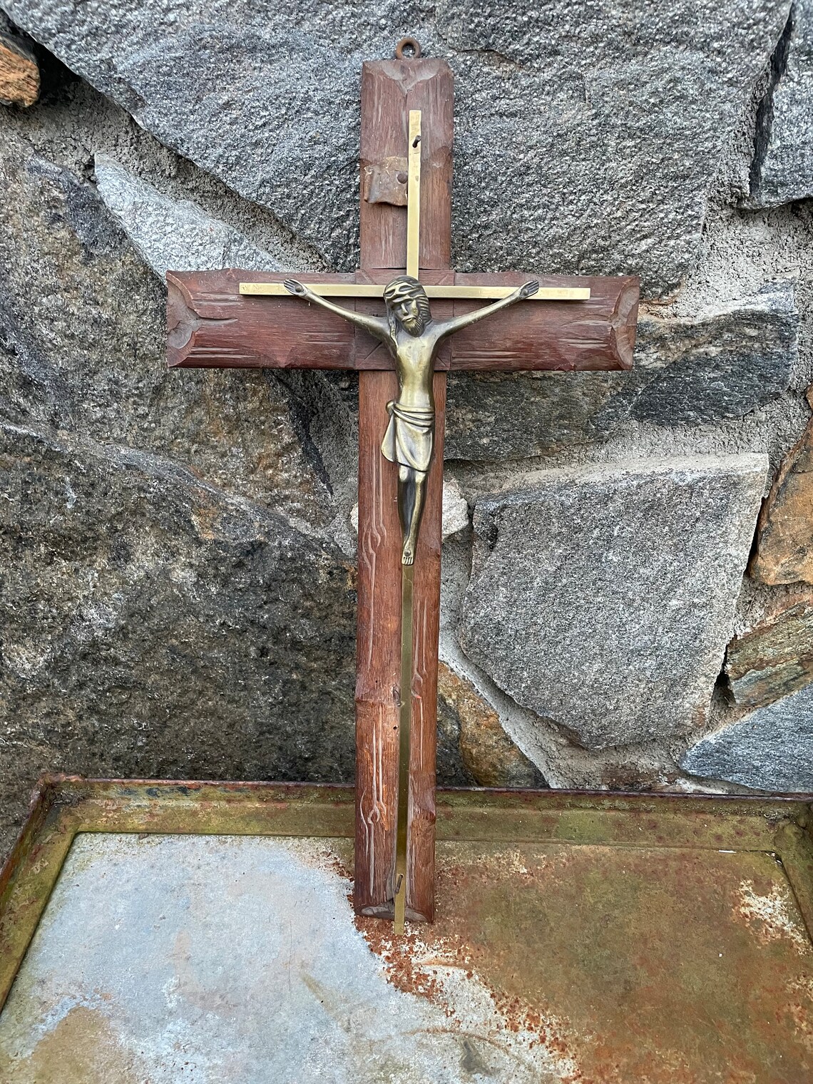 Excellent MCM Jesus Crucifix, Cast Metal and Carved Wood, Holland - Etsy