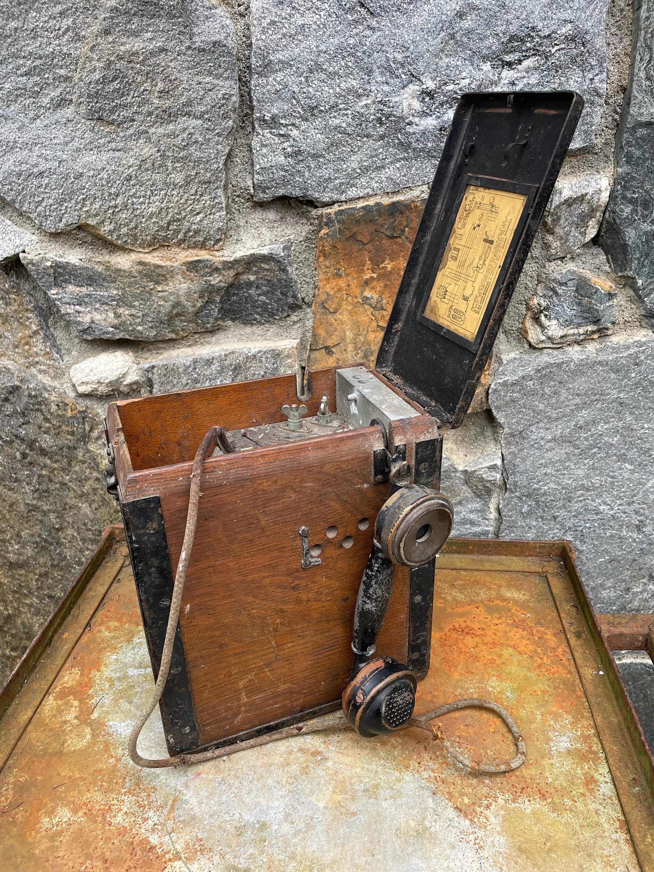 Vintage Original WWI Battle Field Telephone, Type EE 3B, American US ...
